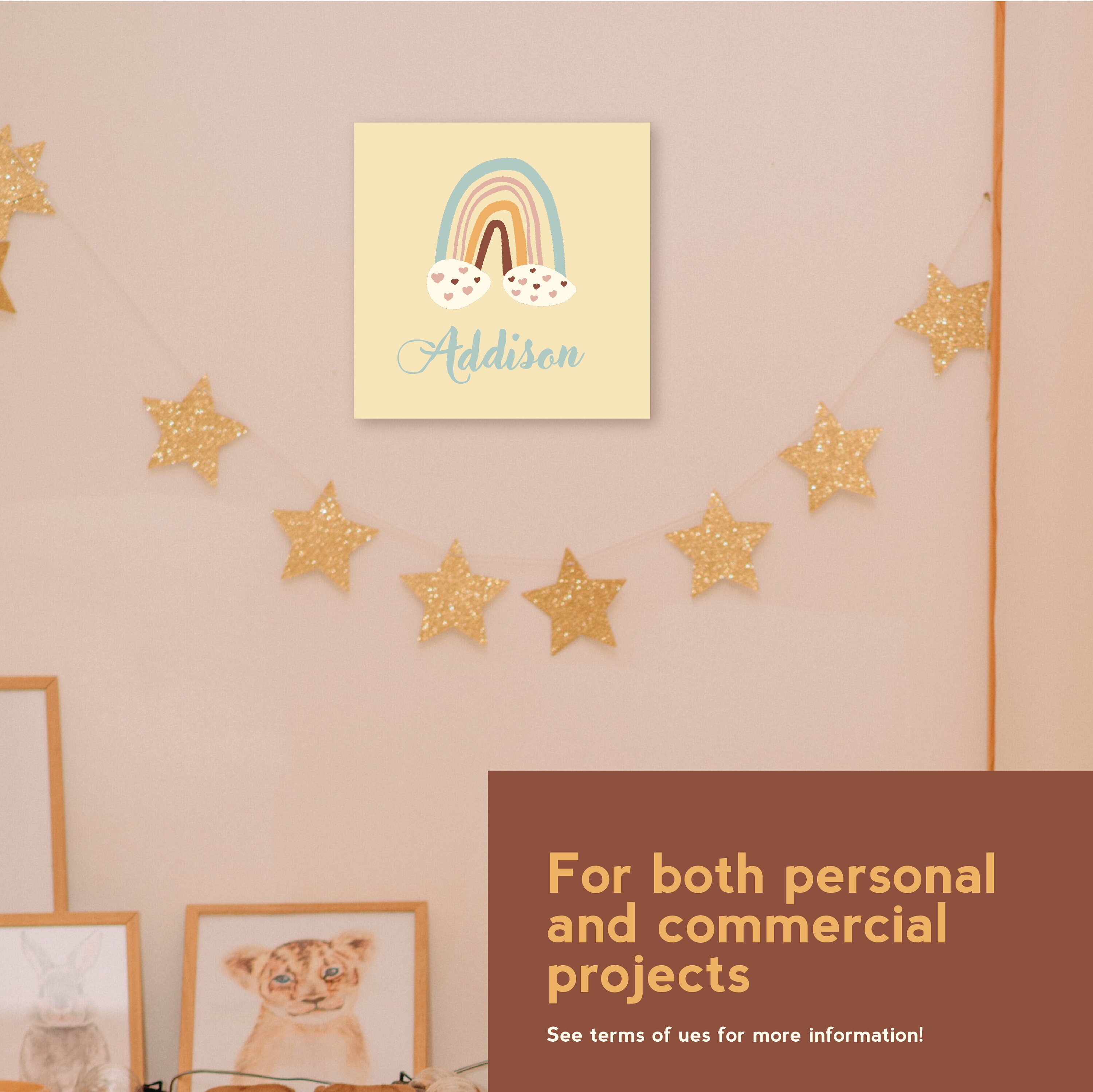 Hand Drawn Boho Rainbow Clipart Illustrations | Chunky Rainbow Art for ...