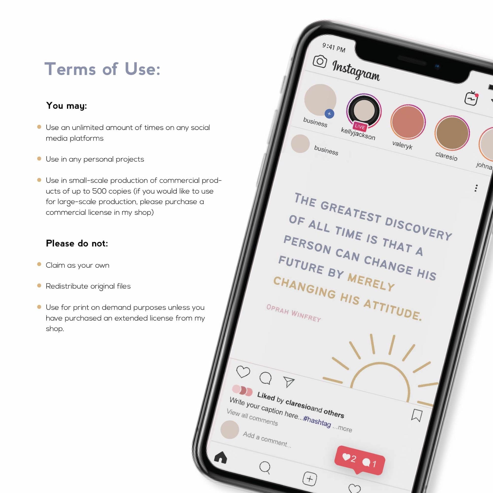 READY TO USE Positivity Quote Posts for Instagram | Social Media ...
