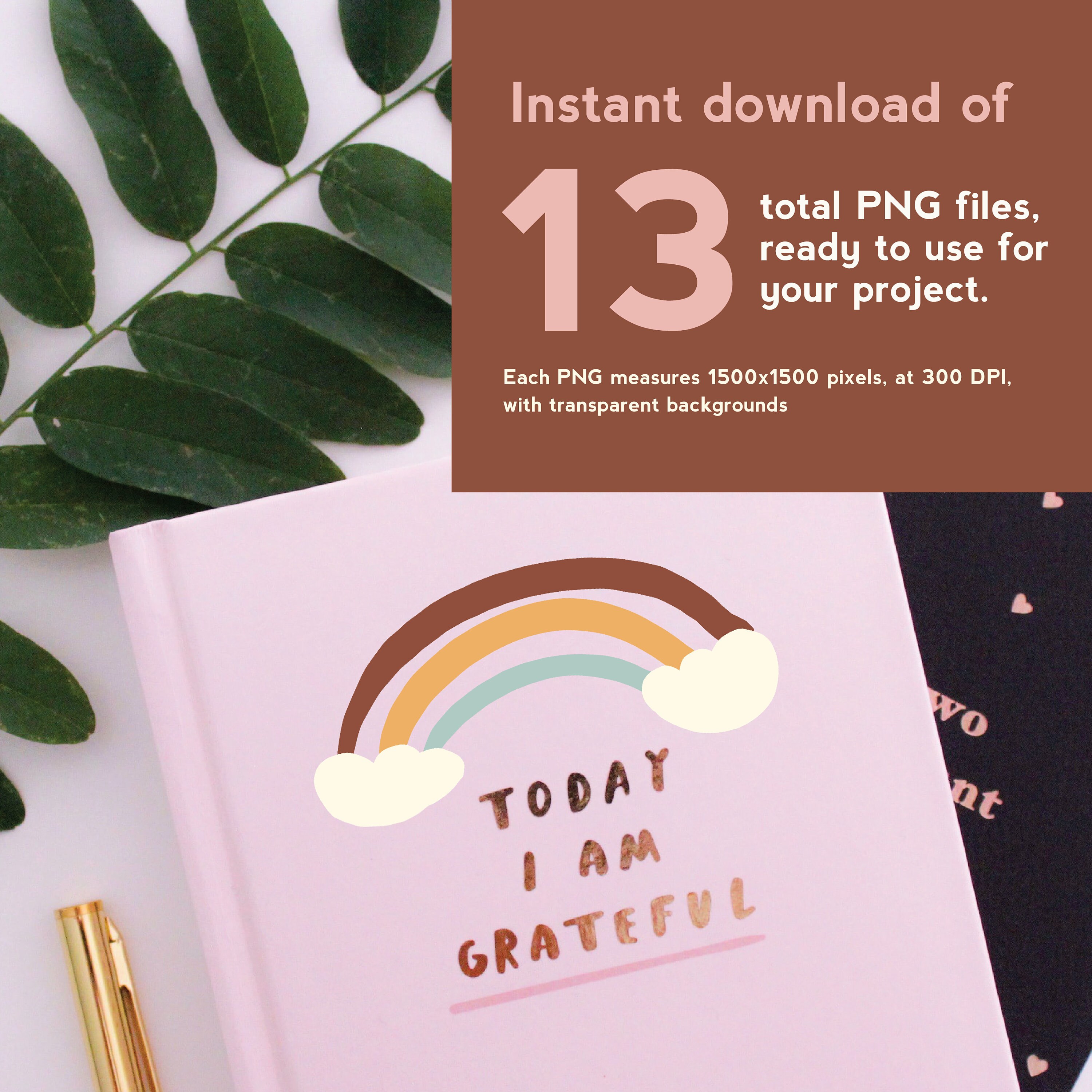 Hand Drawn Boho Rainbow Clipart Illustrations | Chunky Rainbow Art for ...