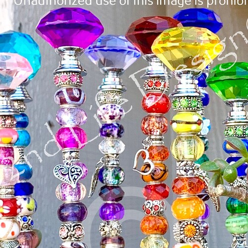 14' Beaded Fairy Garden Stakes | Etsy