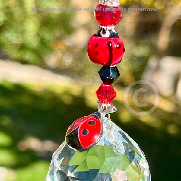 Ladybug Suncatcher - Etsy