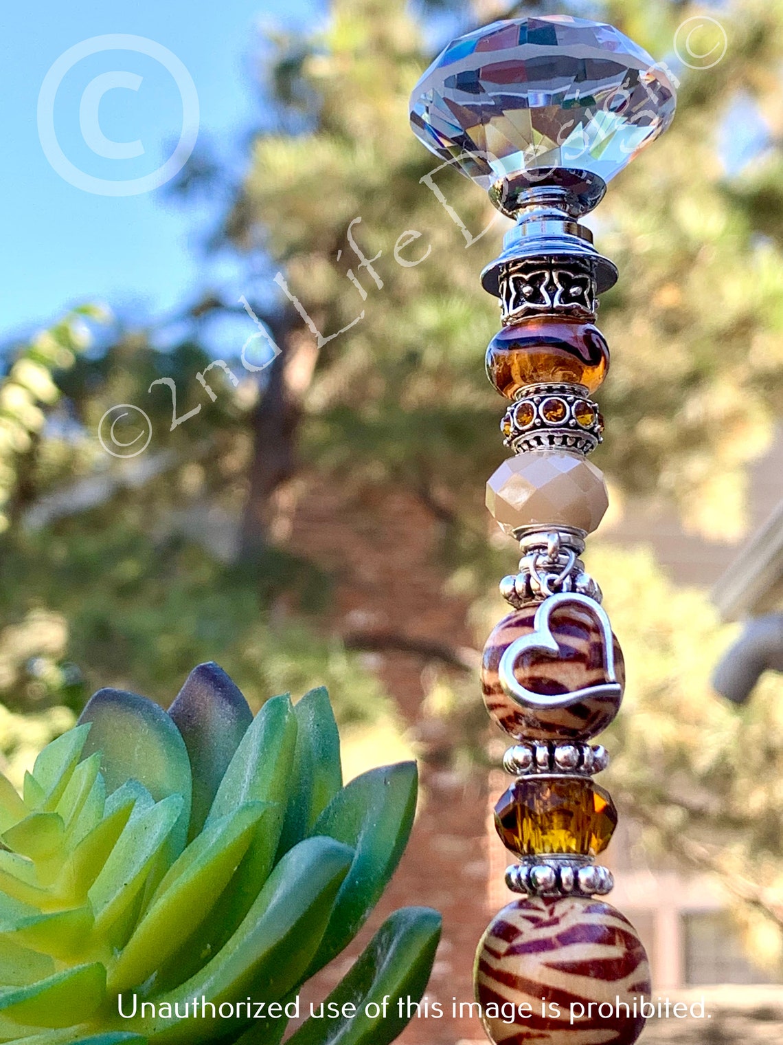 Animal & Tribal Print House Plant Decor / Succulent Planter Spike ...