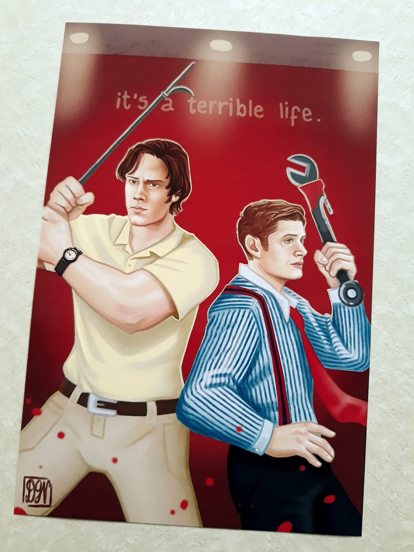 Sam Wesson and Dean Smith Art Print - Supernatural Art - Sam and Dean ...