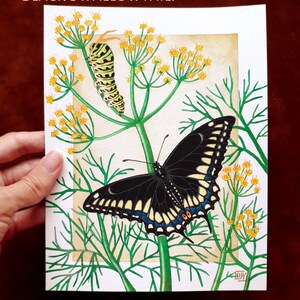 Butterfly Art Print Set - Watercolor Painting Illustration - Monarch ...