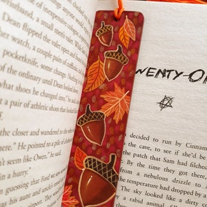 Autumn Vibes Bookmarks - Fall Colors - Hand-painted Wooden Book Markers ...