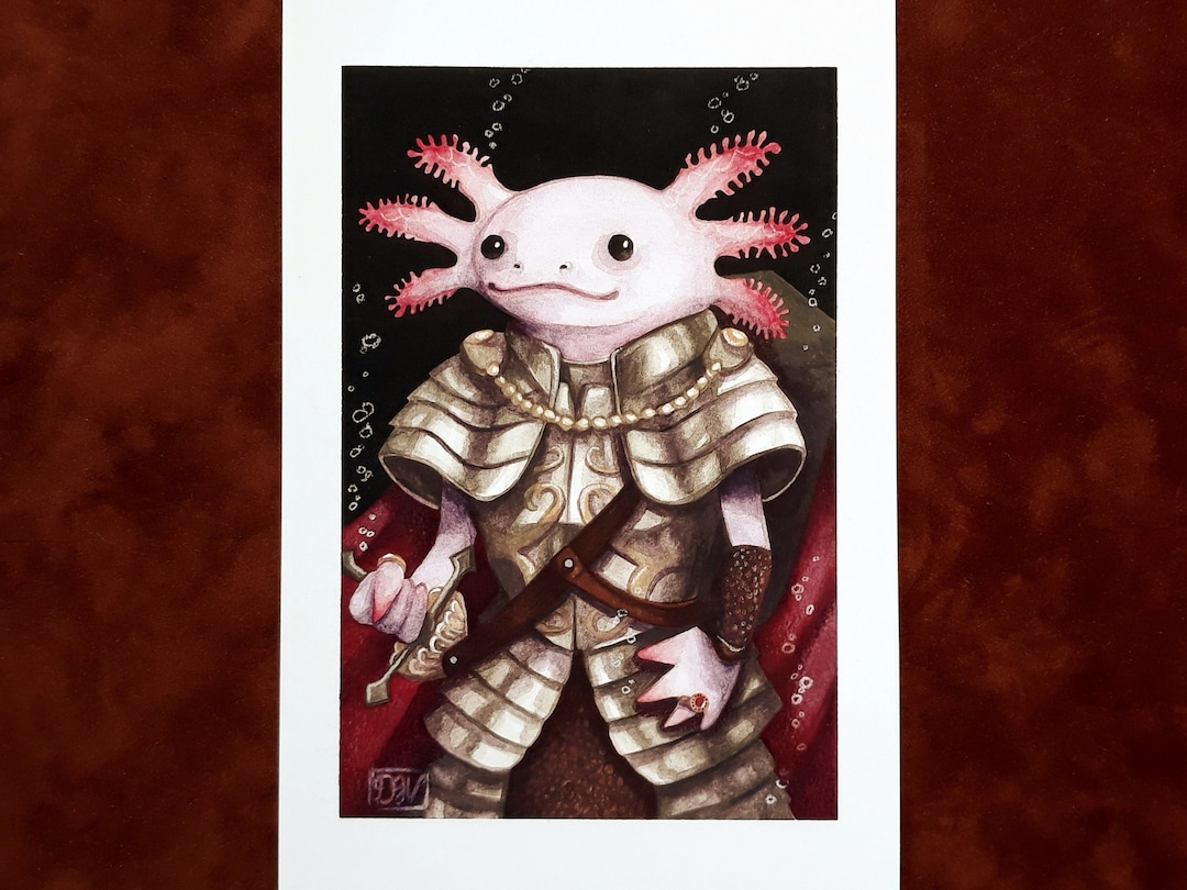 Axolotl Art Print - Watercolor Art Print - Animal Artwork ...