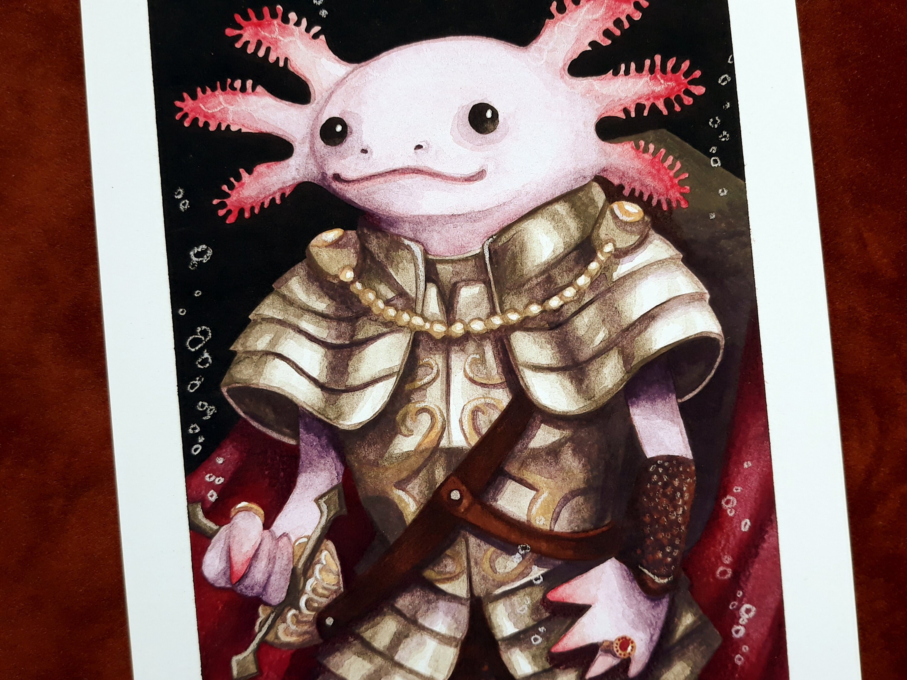 Axolotl Art Print - Watercolor Art Print - Animal Artwork ...
