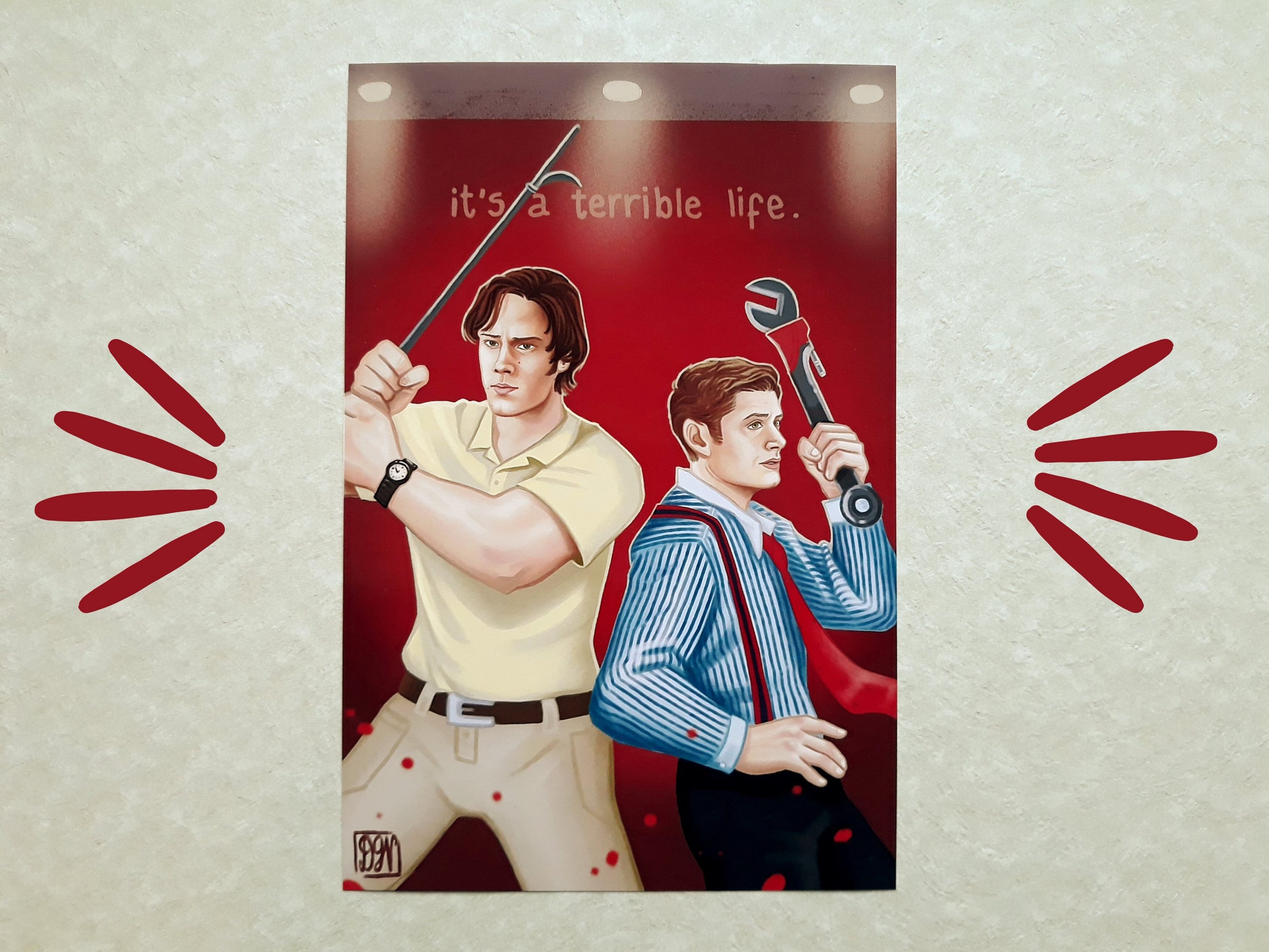 Sam Wesson and Dean Smith Art Print - Supernatural Art - Sam and Dean ...