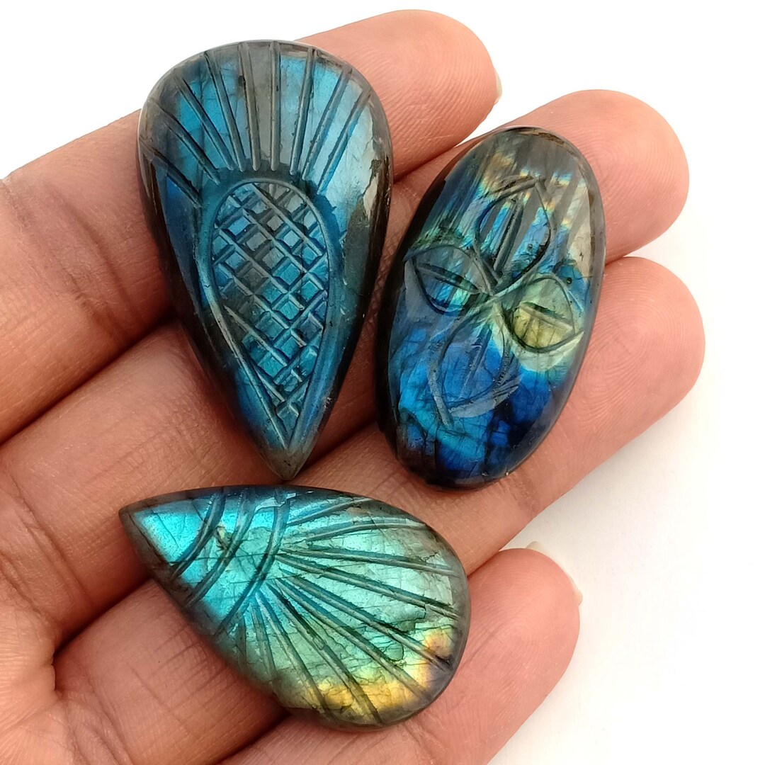 Labradorite Carving, Carving for Making Wire Pendant, Stone Carving ...