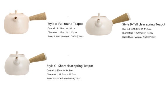 Coffee & Tea Makers Tea Accessory Natural White Clay Teapot,Handcrafted ...