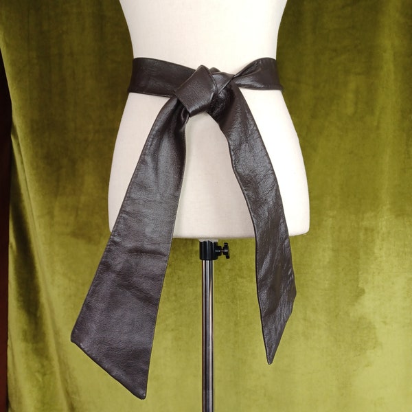 Leather Tie Belt - Etsy