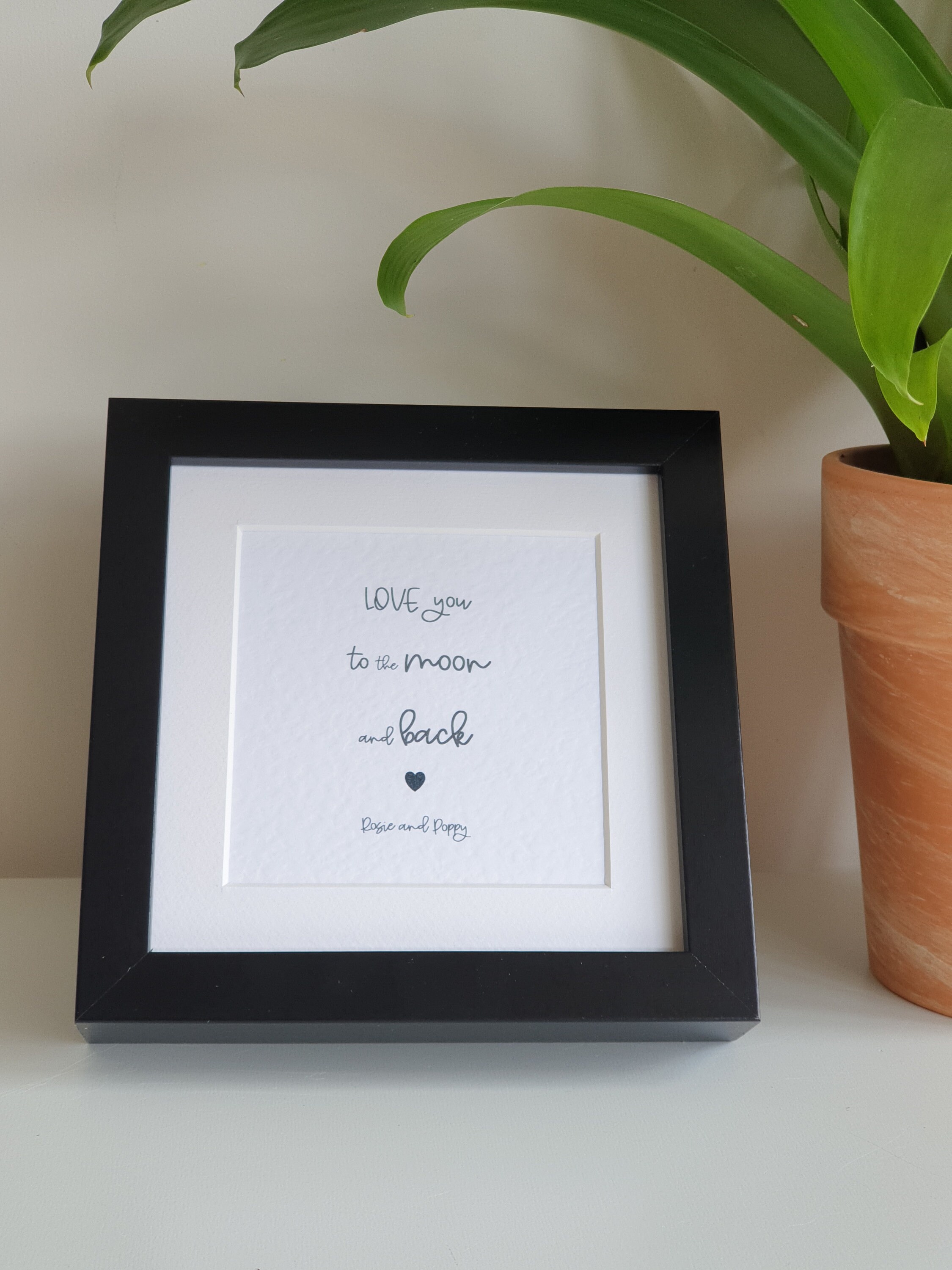 Love You to the Moon and Back Personalized Framed Print, Father's Day ...