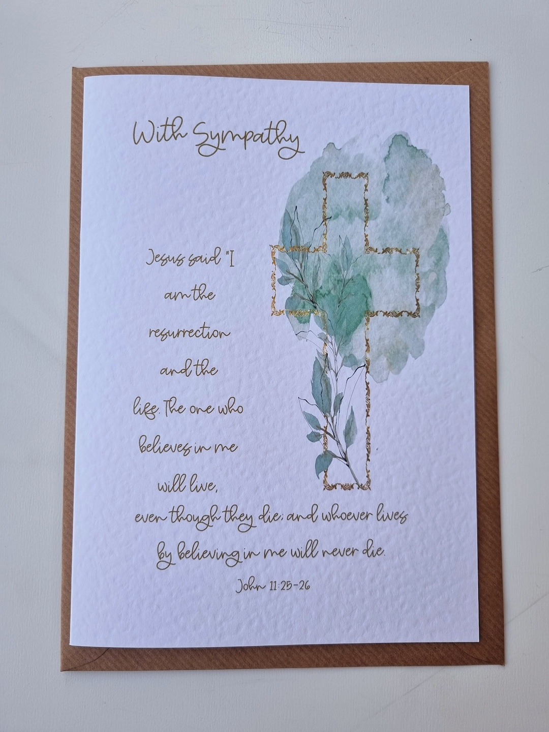 Christian Sympathy Card, With Sympathy, Jesus, Religious Card, I Am the ...