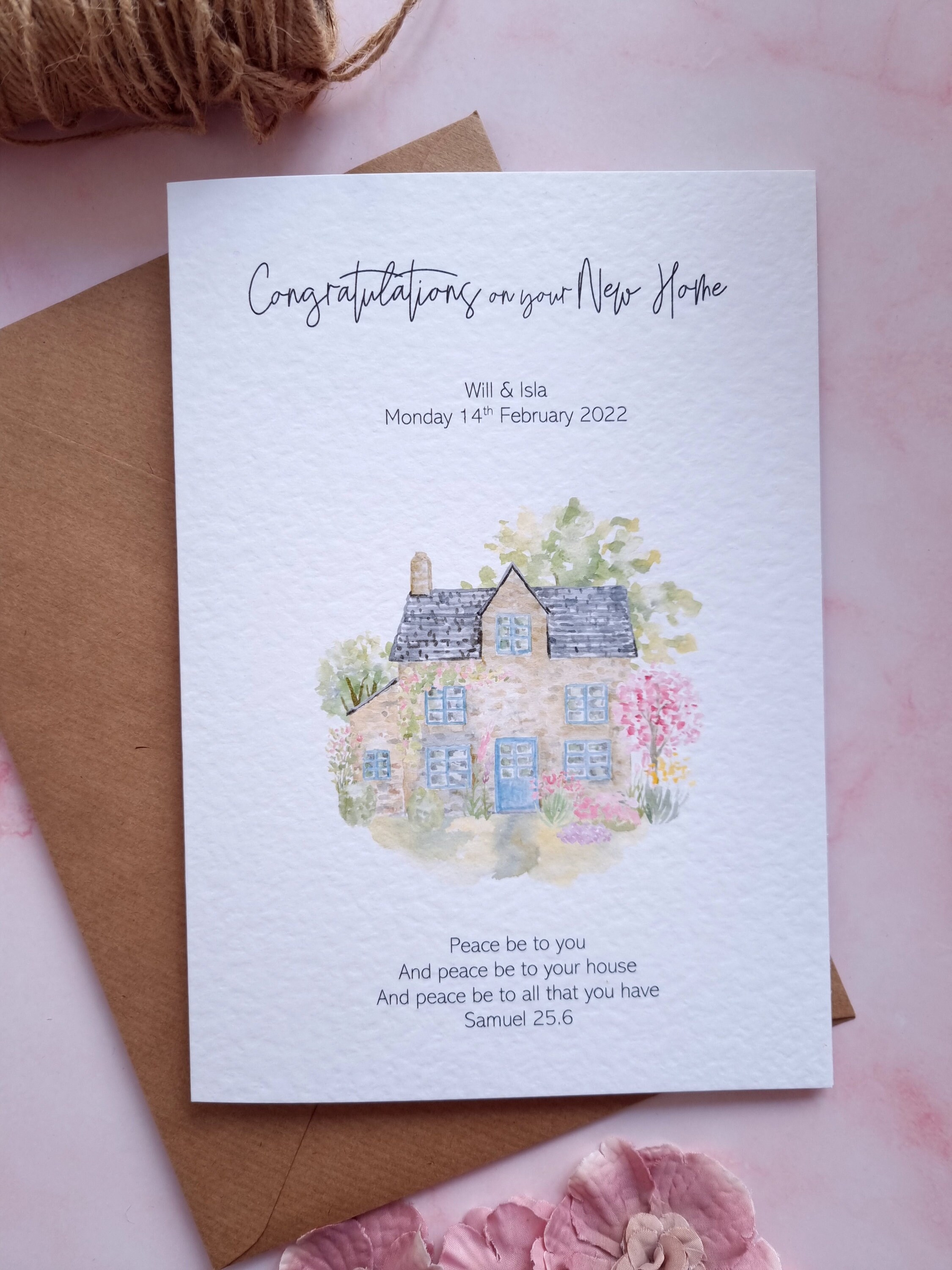 Personalised New House Card New Home Christian Card New - Etsy UK