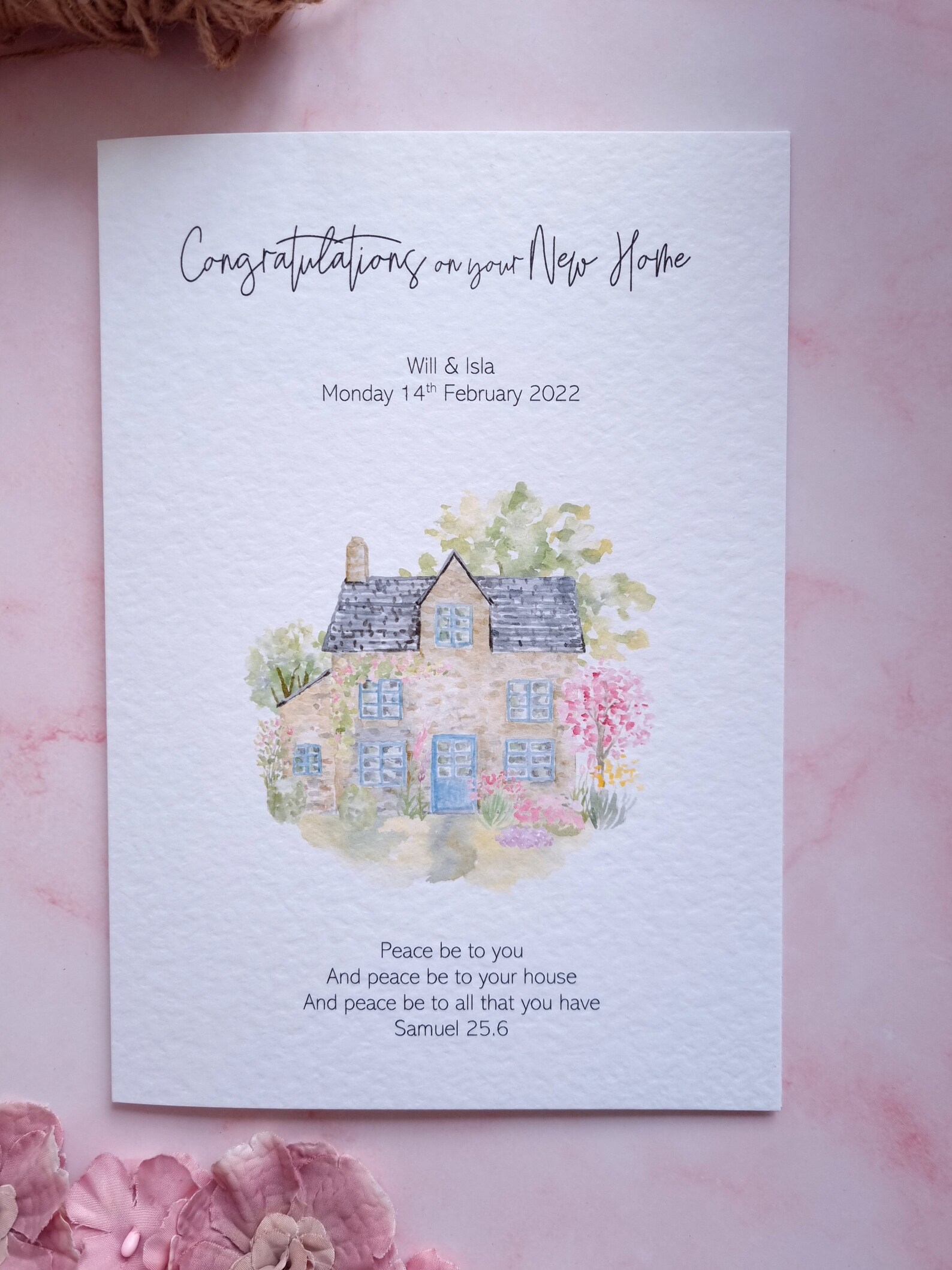 Personalised New House Card New Home Christian Card New - Etsy UK