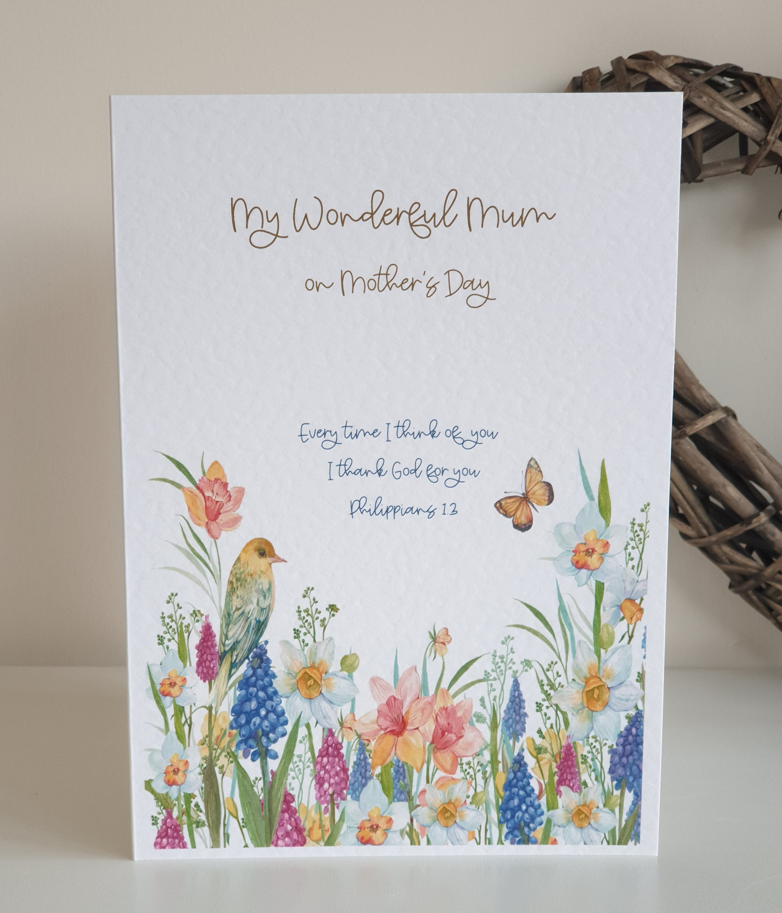 Christian Mother's Day Card, Every Time I Think of You, I Thank God for ...