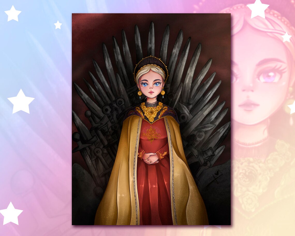 Princess Rhaenyra Targaryen Print | Illustration | House of the Dragon ...