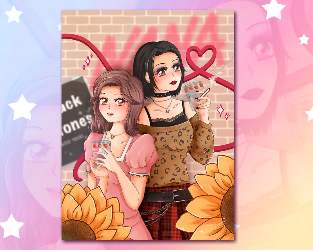 Nana and Hachi Anime Print | Illustration | Handmade A5 | Desgin by ...
