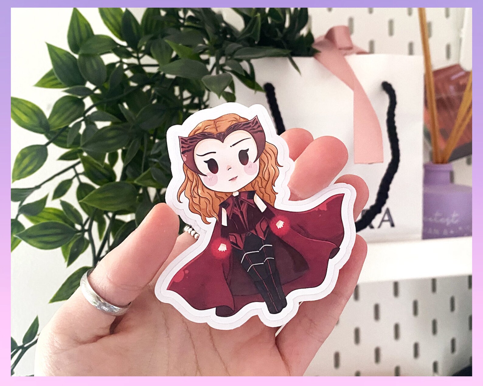 Wandavision Chibi Sticker Wanda Maximoff Scarlet Witch - Etsy