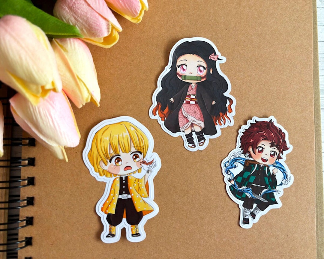 Demon Anime Stickers | Kny | Chibi Version | Desgin by Evenstar - Etsy