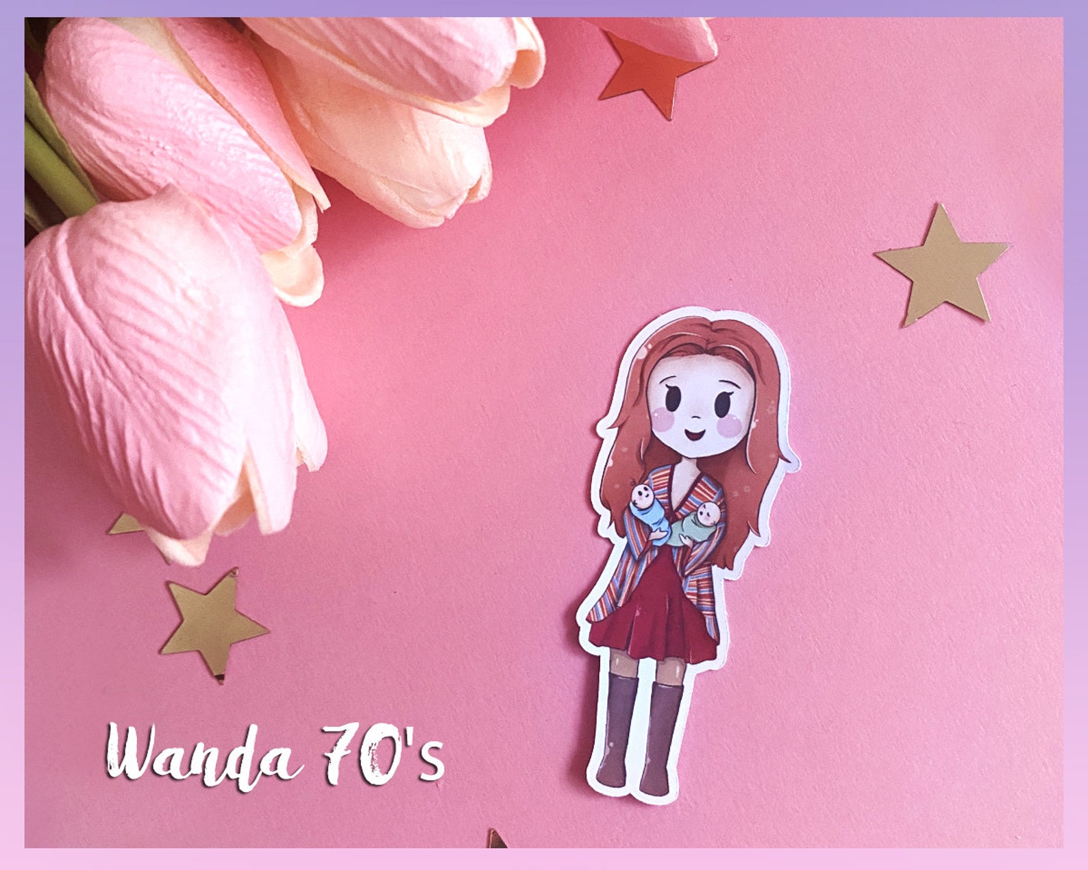 Wandavision Chibi Sticker Wanda Maximoff Scarlet Witch - Etsy