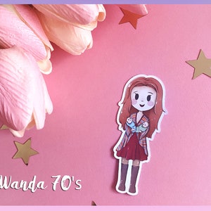 Wandavision Chibi Sticker Wanda Maximoff Scarlet Witch Designed by ...