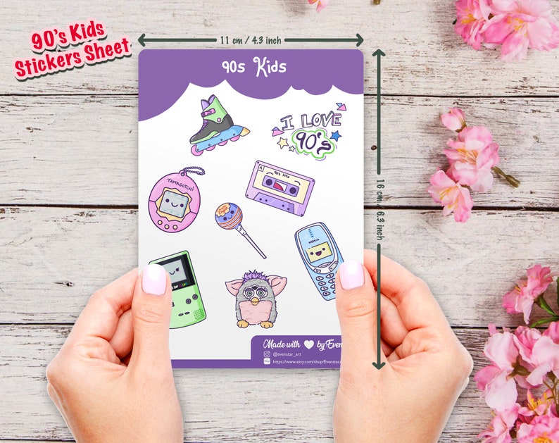 90's Kids Lover Retro Stickers Sheet Perfect for Planner & Bullet ...