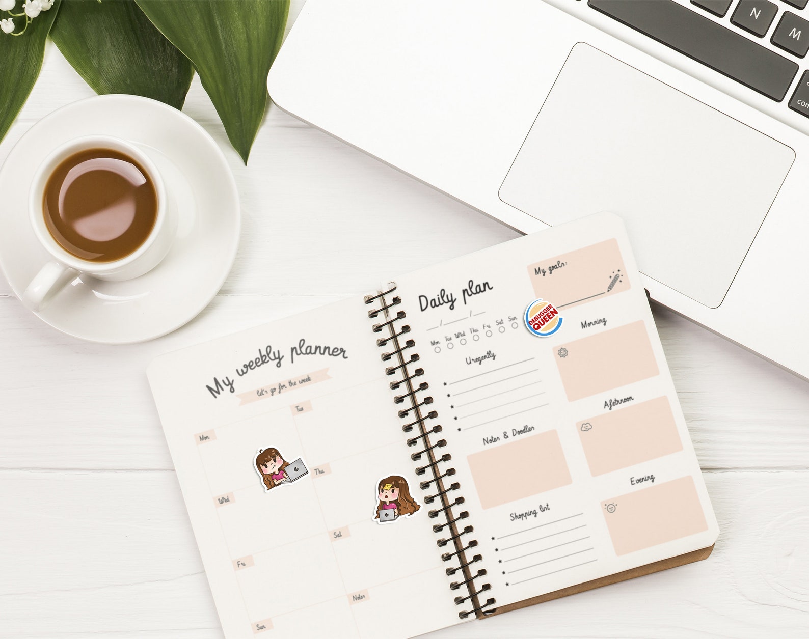 Girl Developer Stickers Sheet Planner & Bullet Journal - Etsy