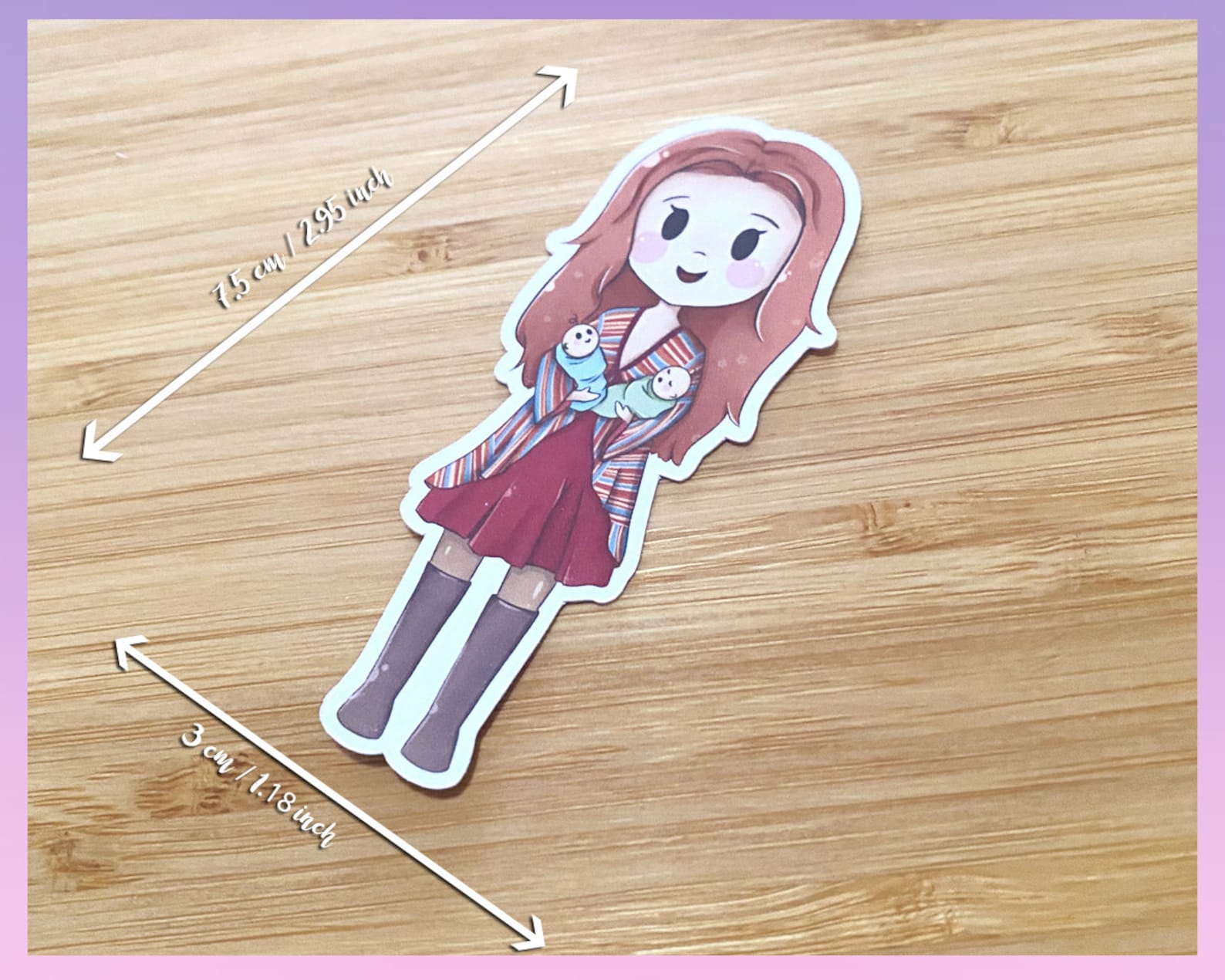 Wandavision Chibi Sticker Wanda Maximoff Scarlet Witch - Etsy
