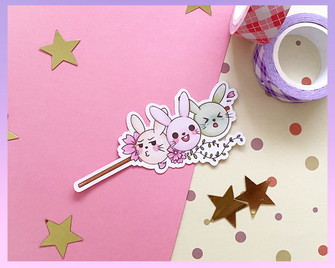 Usagi Dango Sticker | Japanese Food | Foodlover Sticker | Kawaii Rabbit ...