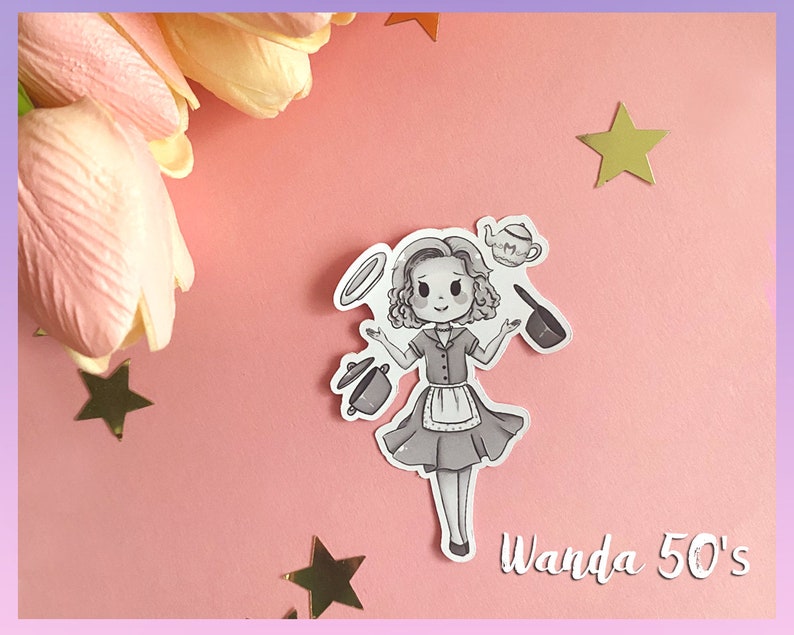 Wandavision Chibi Sticker Wanda Maximoff Scarlet Witch - Etsy