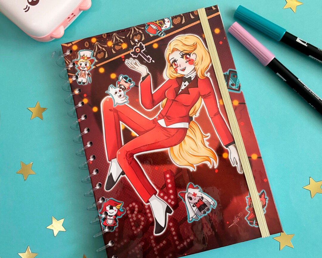 Hazbin Hotel Notebook A5 Size | Illustration | Handmade | Desgin by ...
