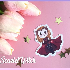 Wandavision Chibi Sticker Wanda Maximoff Scarlet Witch Designed by ...