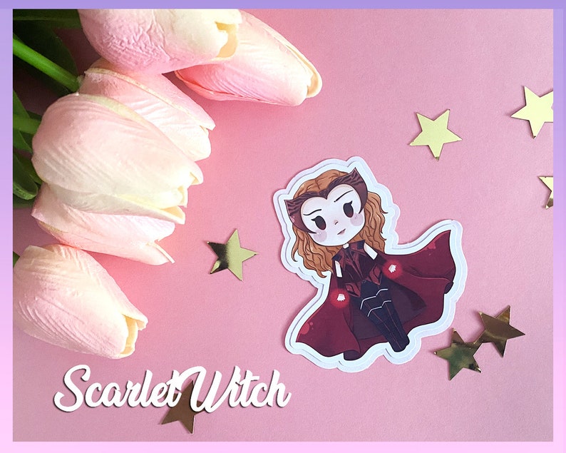 Wandavision Chibi Sticker Wanda Maximoff Scarlet Witch - Etsy