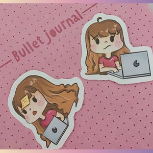 Girl Developer Stickers Sheet | Planner & Bullet Journal | Laptop ...