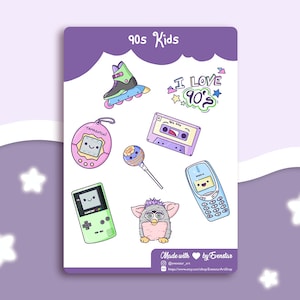 90's Kids Lover Retro Stickers Sheet Perfect for Planner & Bullet ...