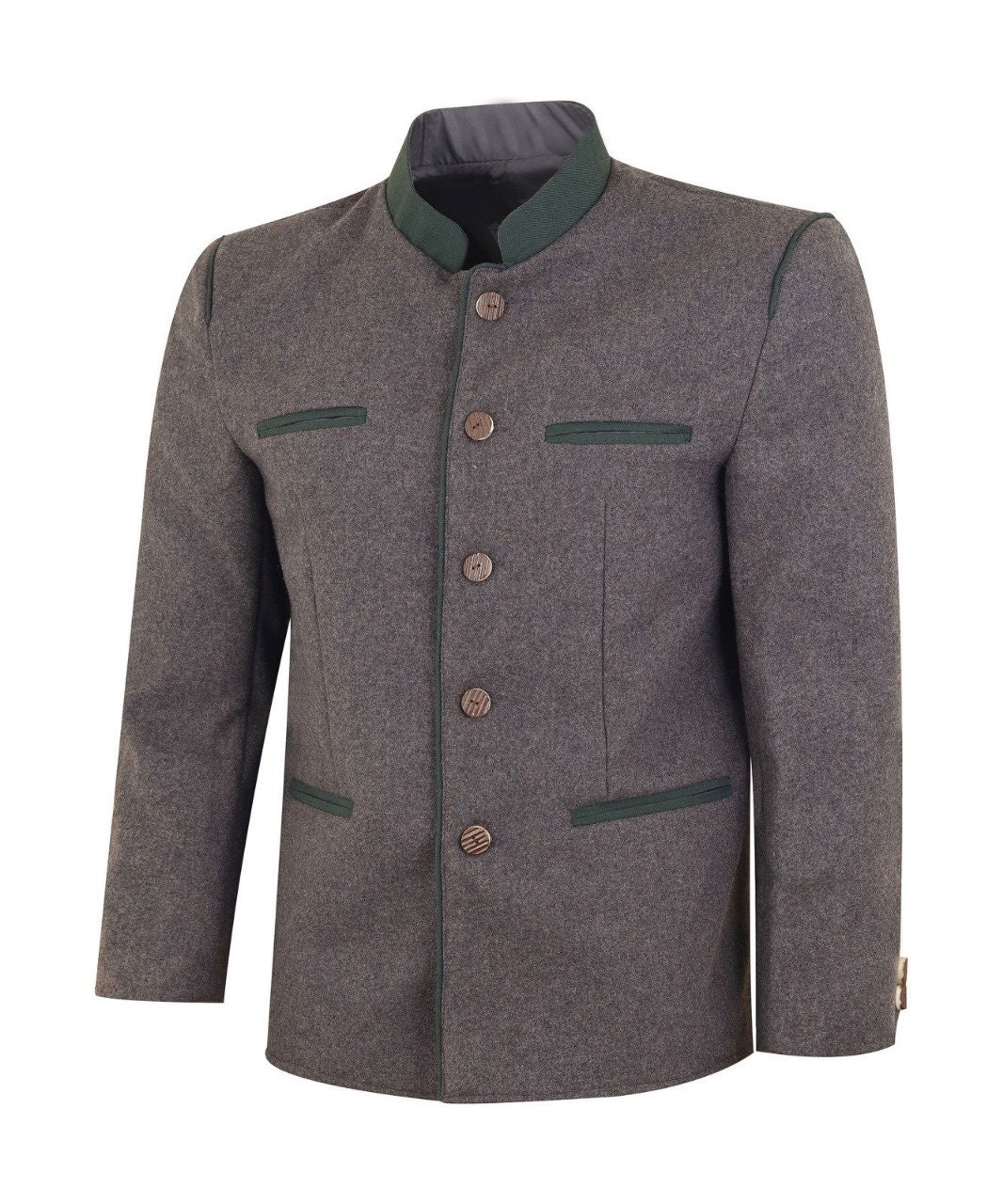 Men's Grey Trachten Jacket | Austrian Wool Jacket | Traditional Tyrol ...