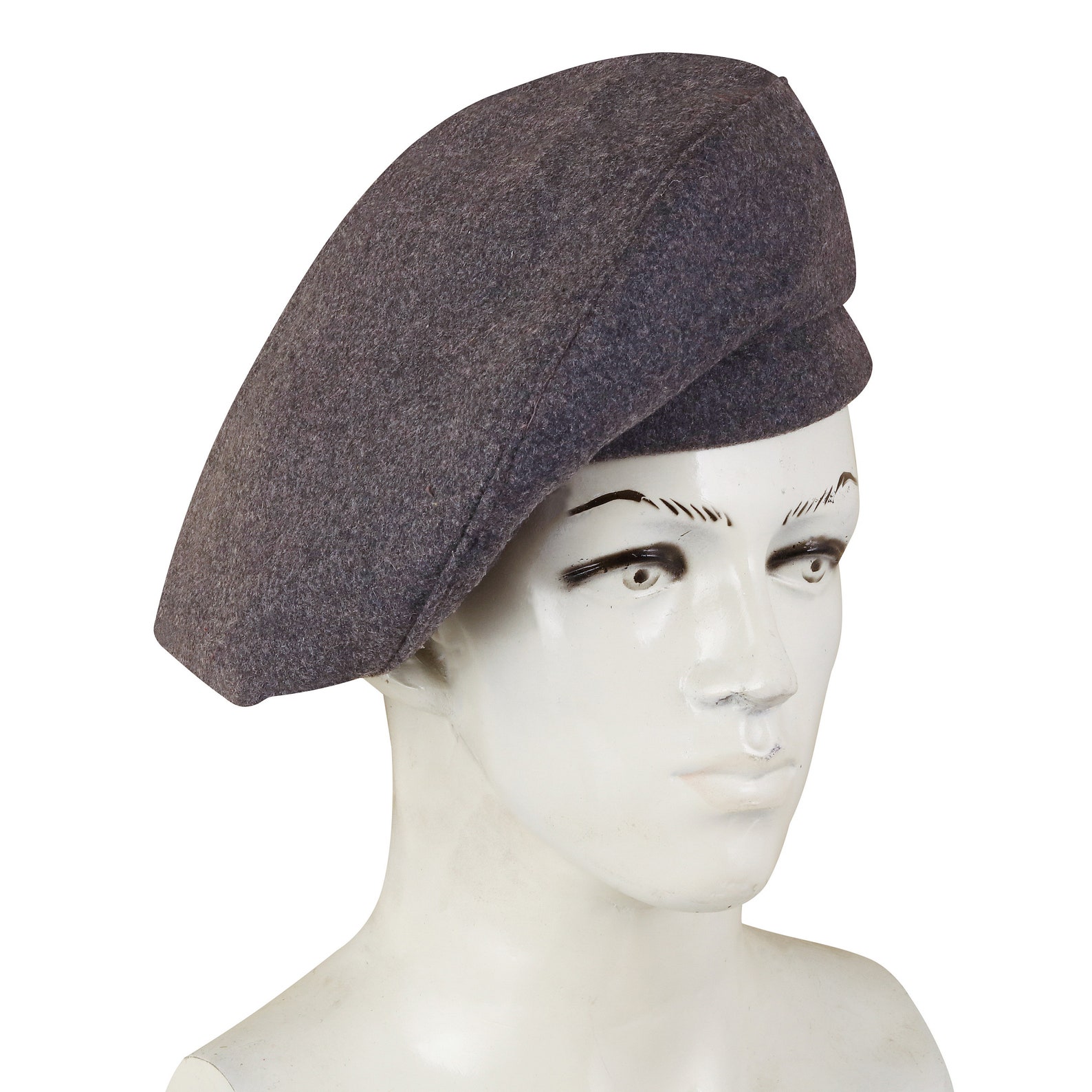 Scottish Traditional Highlander Tam Hat in Dark Grey Wool - Classic ...