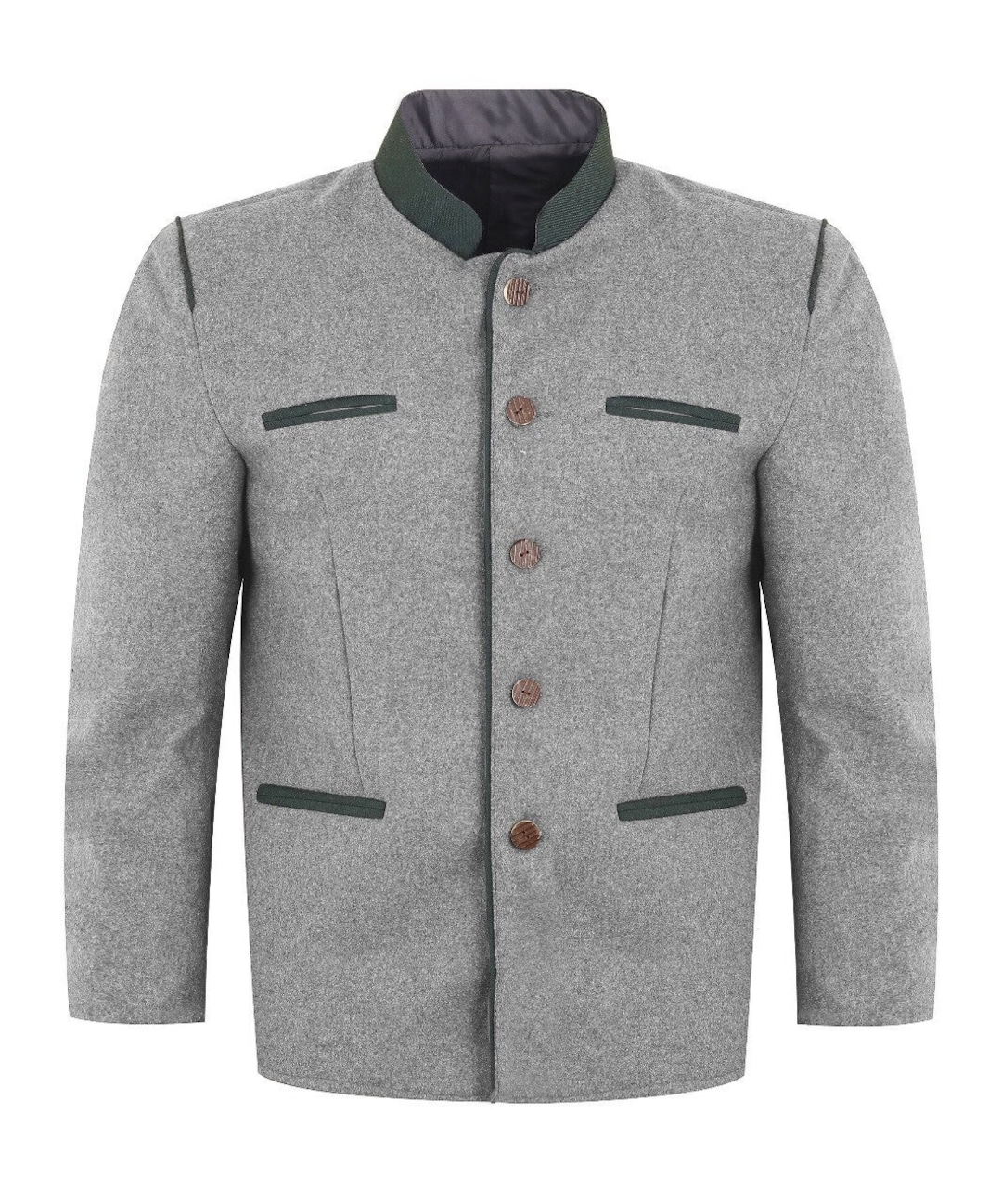 German Bavarian Jacket | Trachten Light Grey Jacket | Traditional Tyrol ...