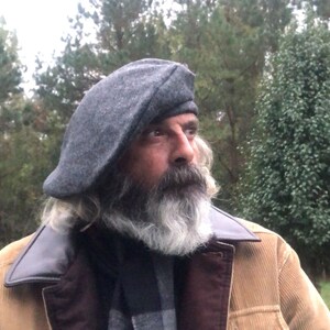 Scottish Traditional Highlander Tam Hat in Dark Grey Wool Classic Kilt ...