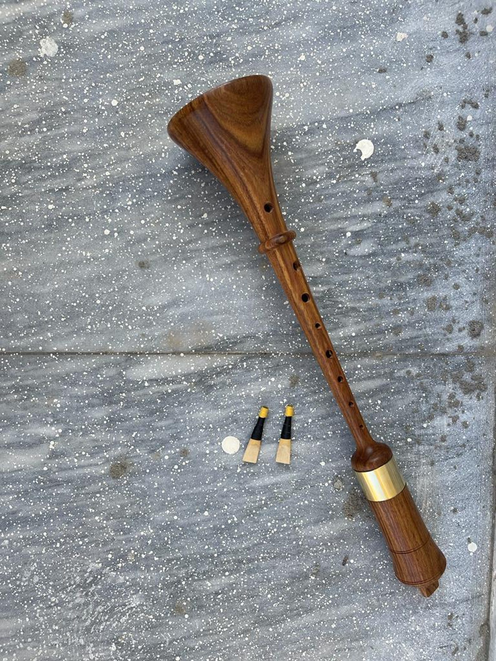 Handcrafted Rosewood Rauschpfeife – Small Medieval Wooden Shawm With ...