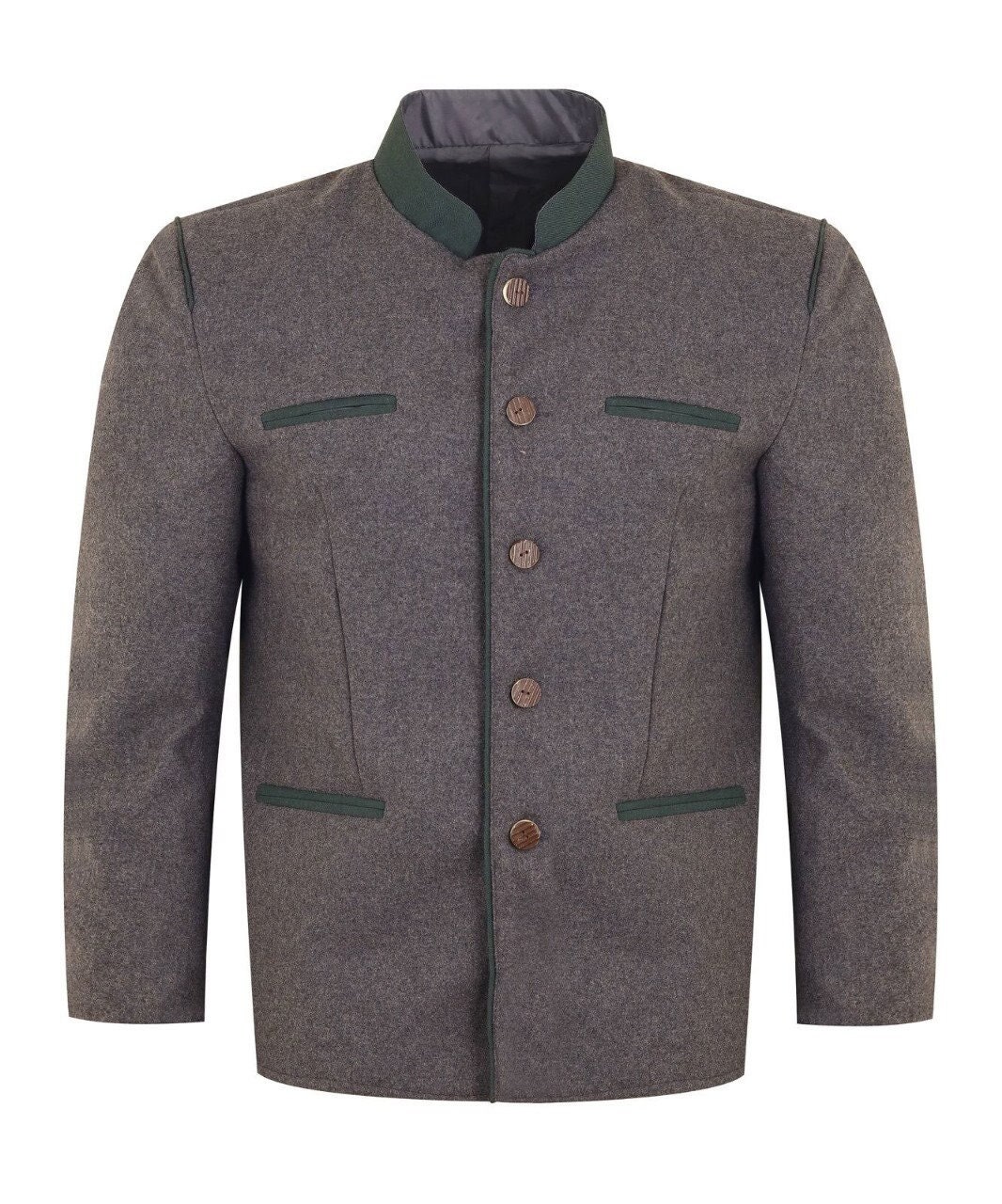 Men's Grey Trachten Jacket | Austrian Wool Jacket | Traditional Tyrol ...
