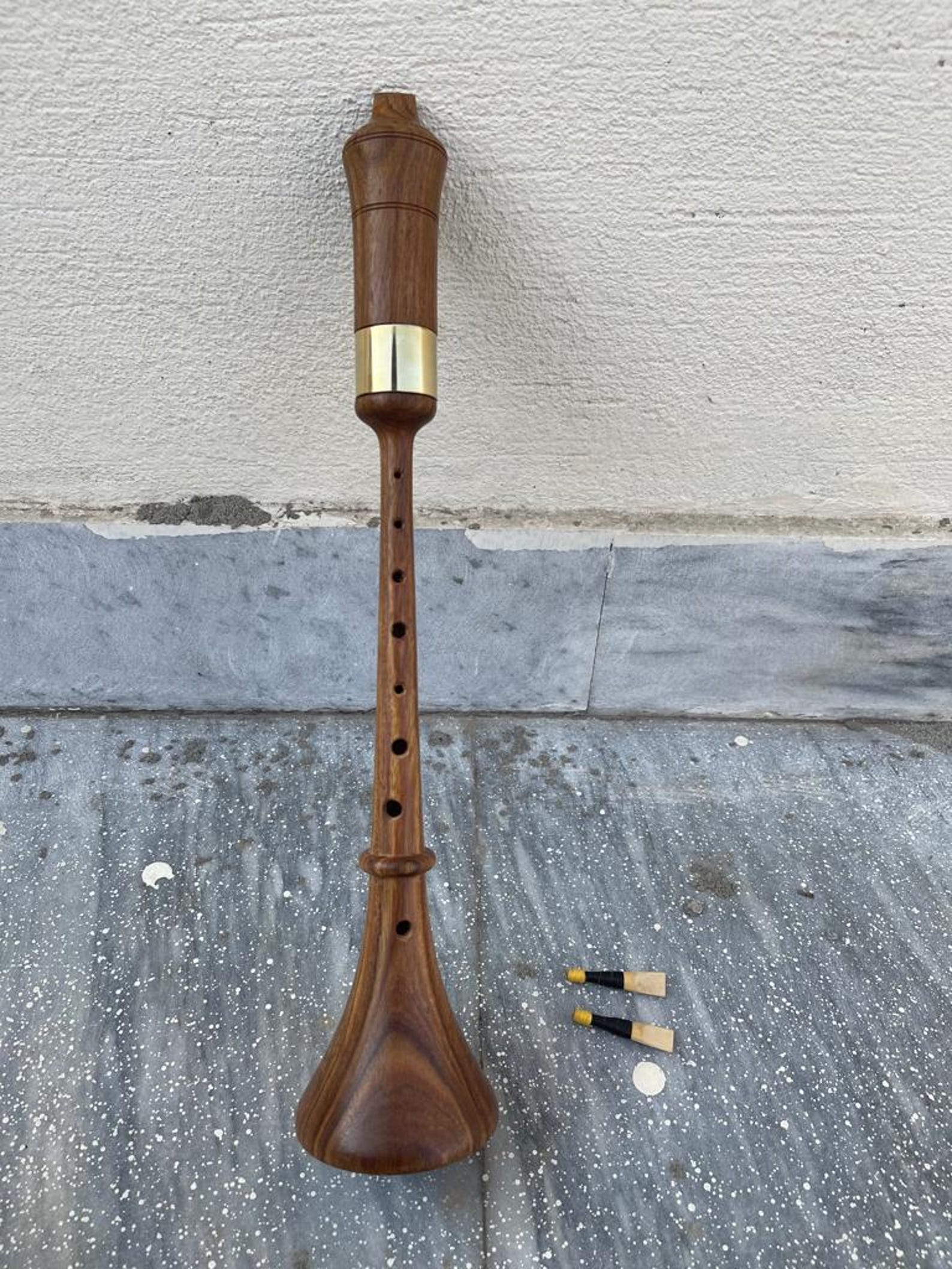 Handcrafted Rosewood Rauschpfeife – Small Medieval Wooden Shawm With ...