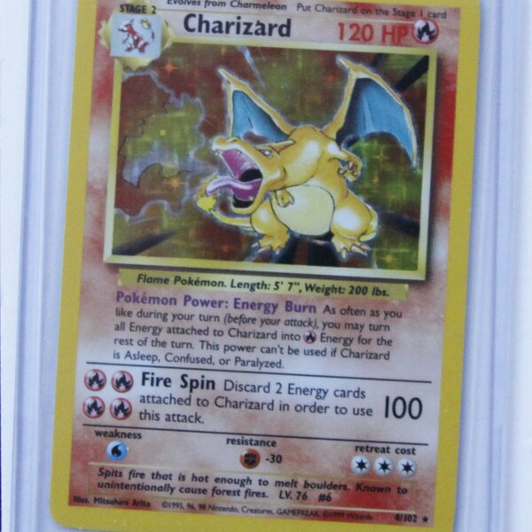 Charizard Base Set Card - Etsy