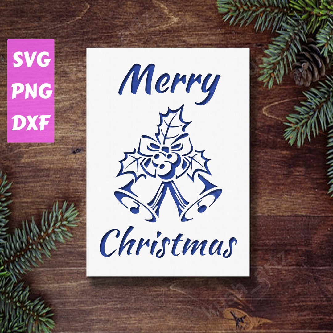 Merry Christmas Card Svg Christmas Cards Template Eps Dxf Svg