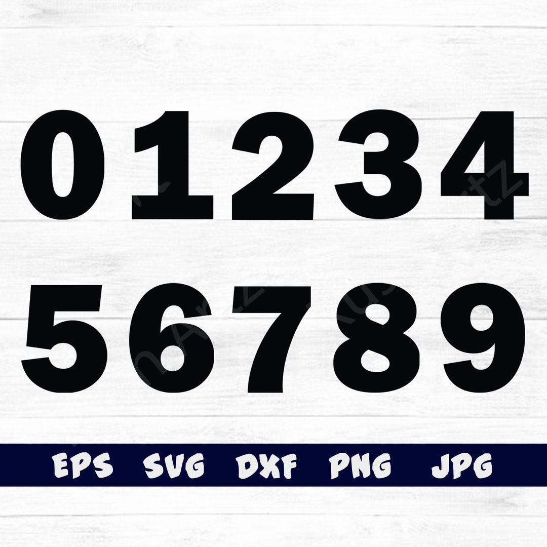 Numbers Svg, Numbers Clipart, Numbers Sticker, Number Silhouette - Etsy Numbers Svg, Numbers Clipart, Numbers Sticker, Number Silhouette - Etsy