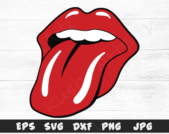 Boho Flower Lips PNG, Rock N Roll Tongue PNG, Retro Sublimation ...