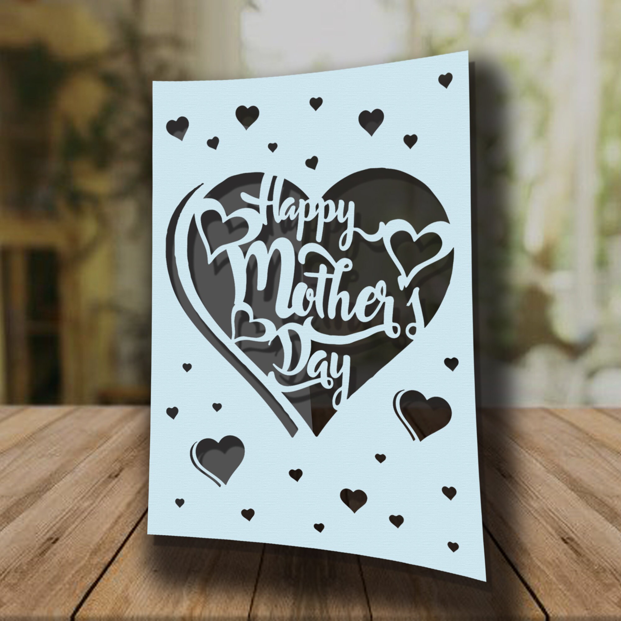 Carte de la fête des Mères svg mères jour svg Mothers Day Card svg ...