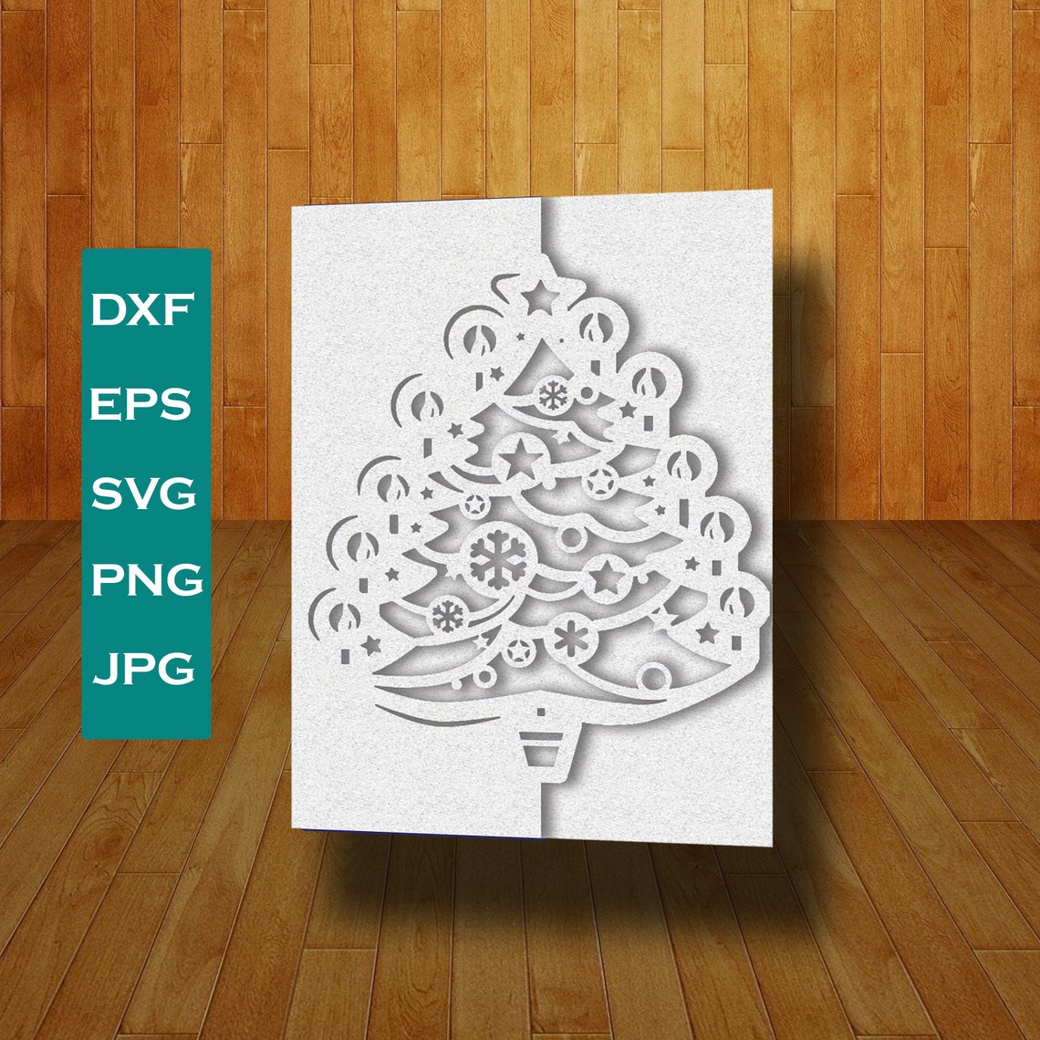 Christmas Card Cut Template Classic Lettering Card Svg Png Dfx - Etsy