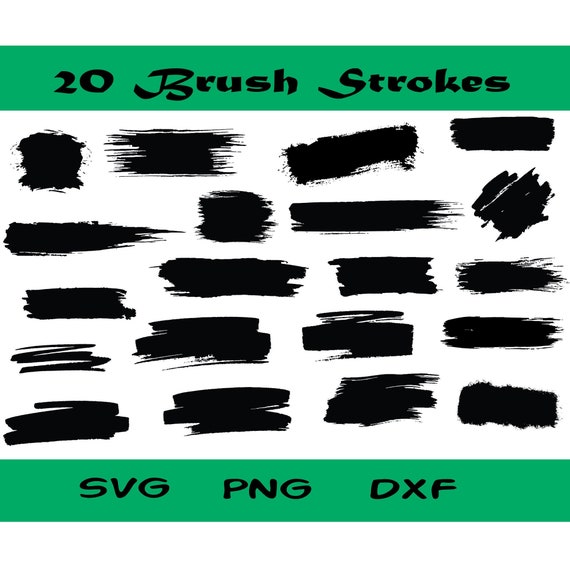 Brush Stroke Svg Paint Brush Stroke Svg Bundle Brush Stroke | Etsy Canada